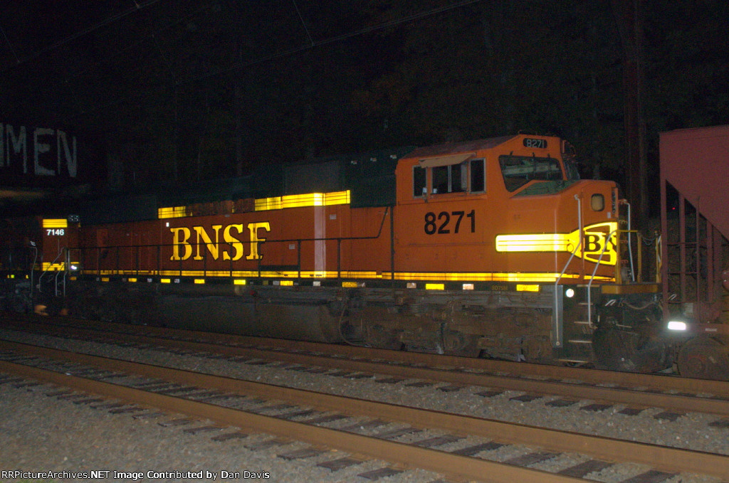 BNSF SD75M 8271 trails on K041-29